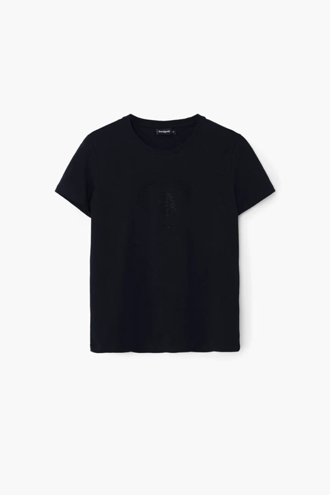Strass Logo BlackT-shirt By Desigual– Origen Imports
